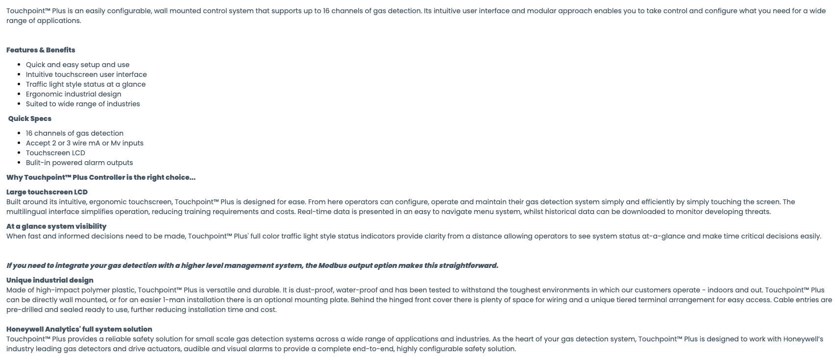 Touchpoint™ Plus Wireless Controller | CDEX Asia Services
